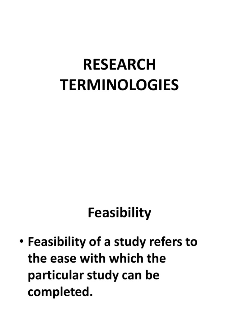 Research Terminologies | PDF