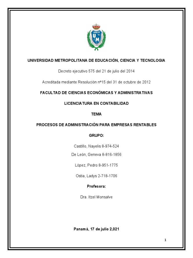 PROYECTO FINAL Administración | PDF | Auditoría | Planificación