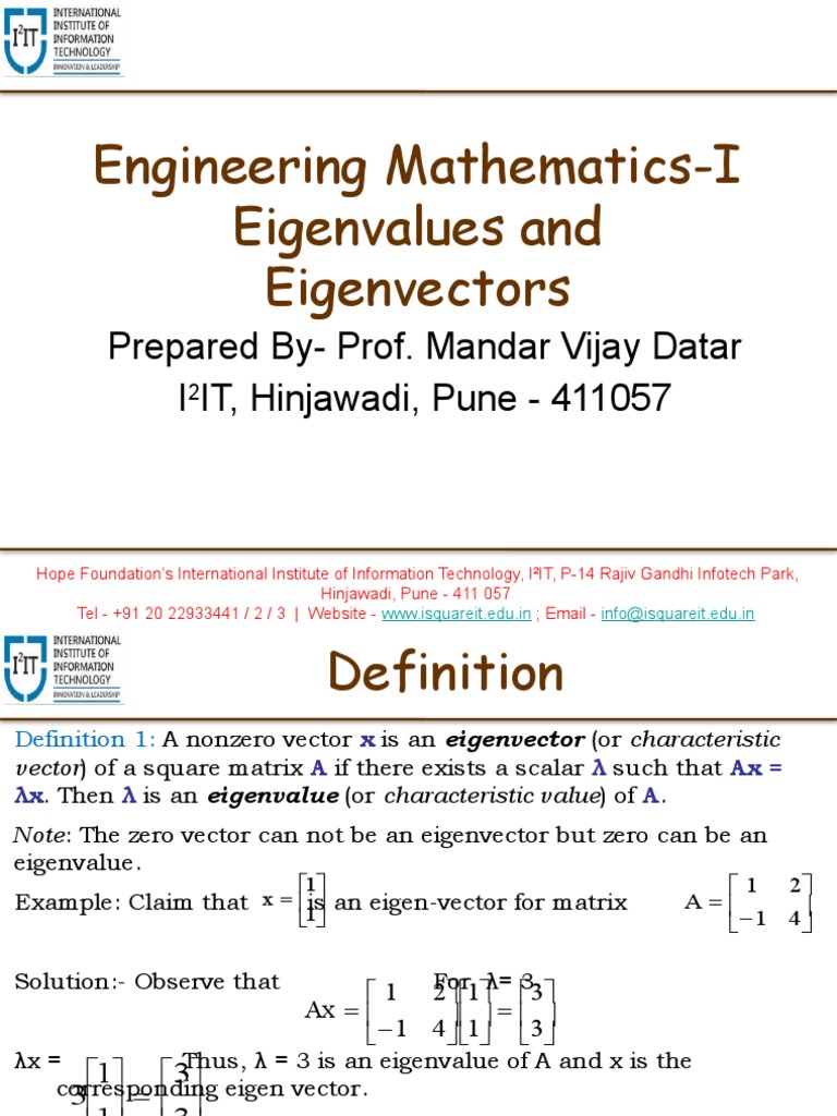 Eigenvalues and Eigenvect.9241785.Powerpoint | PDF | Eigenvalues And Eigenvectors | Matrix ...