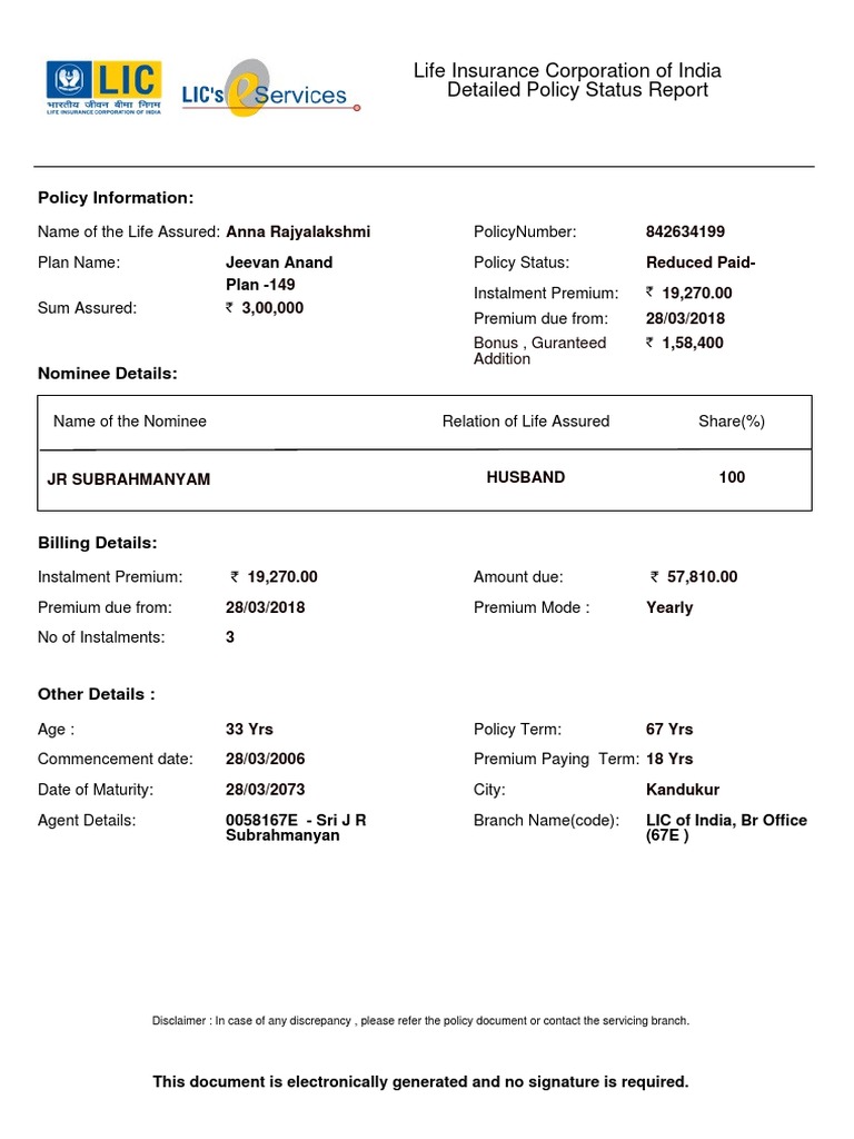 Jeevan Anand (Plan-149) | PDF