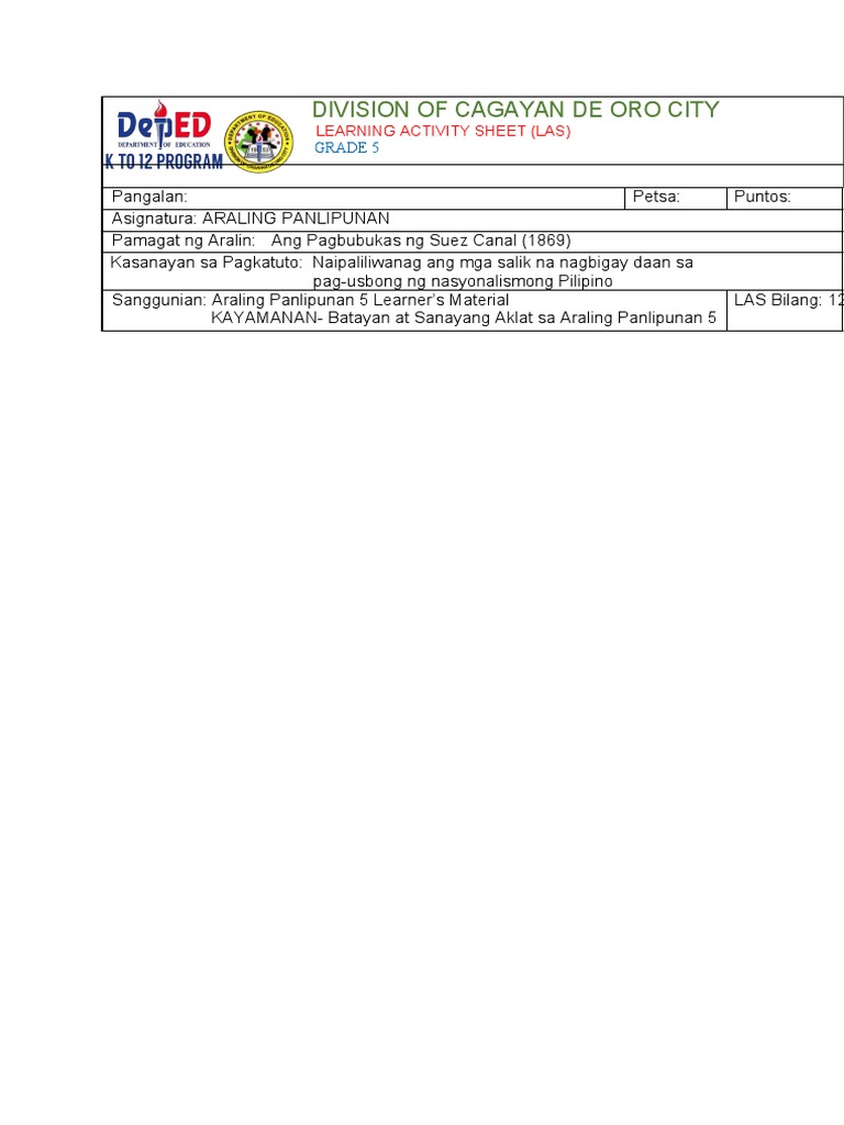 AP5-Q4-2nd Week-LAS No. 126 | PDF