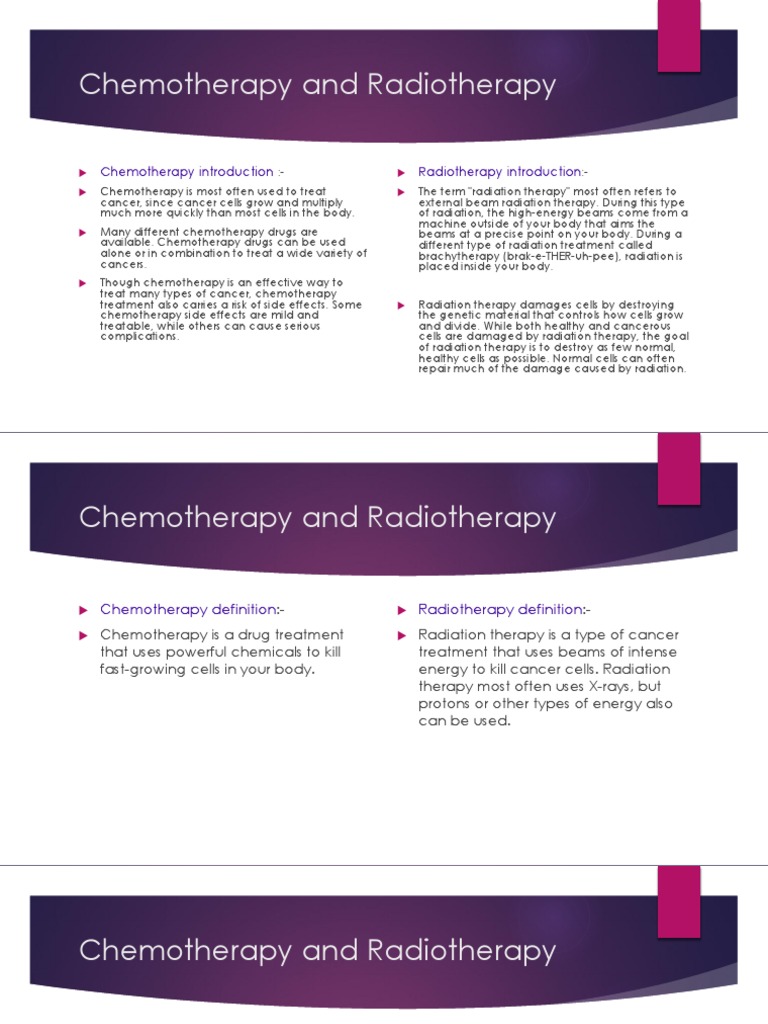 Chemotherapy and Radiotherapy | PDF | Radiation Therapy | Cancer