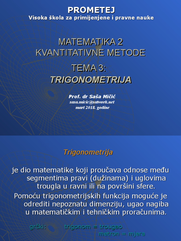 Trigonometrija | PDF