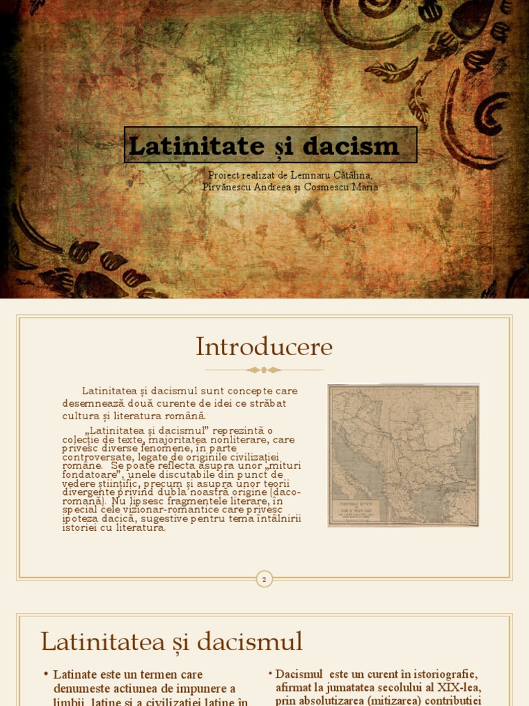 Latinitate Si Dacism Proiect Final | PDF