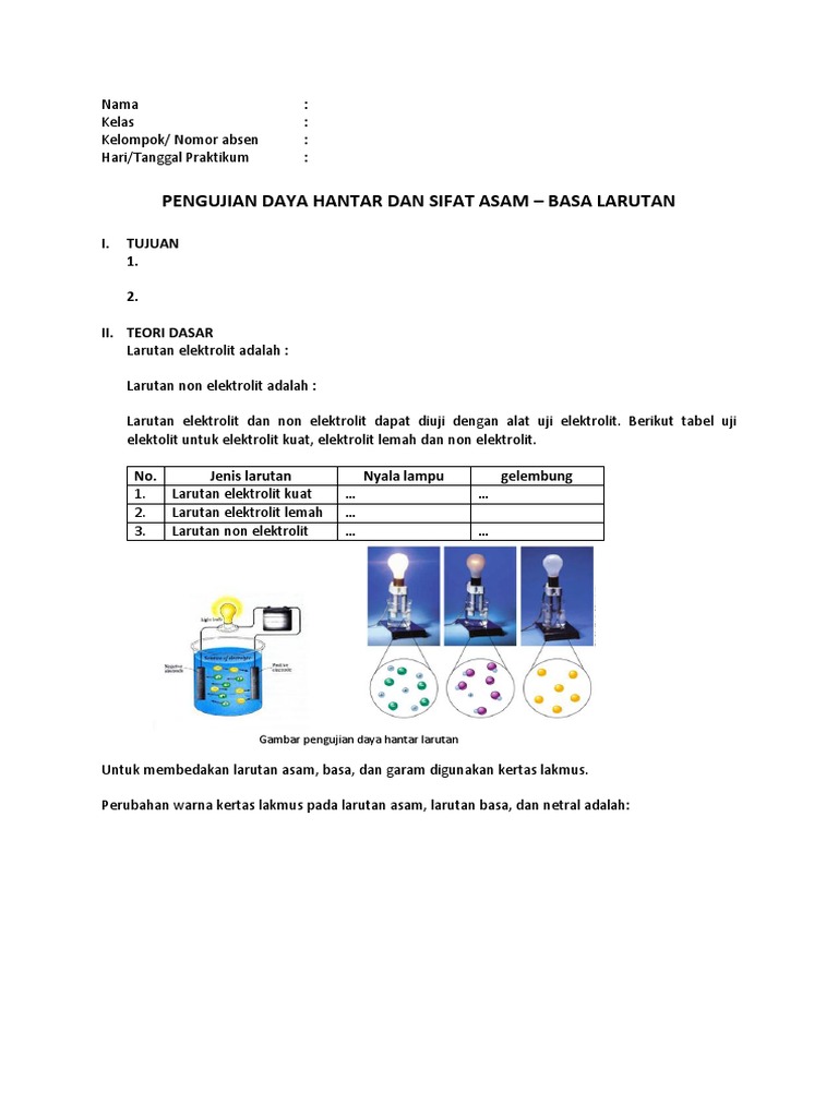 Modul Kelas X Praktikum Daya Hantar Listrik | PDF