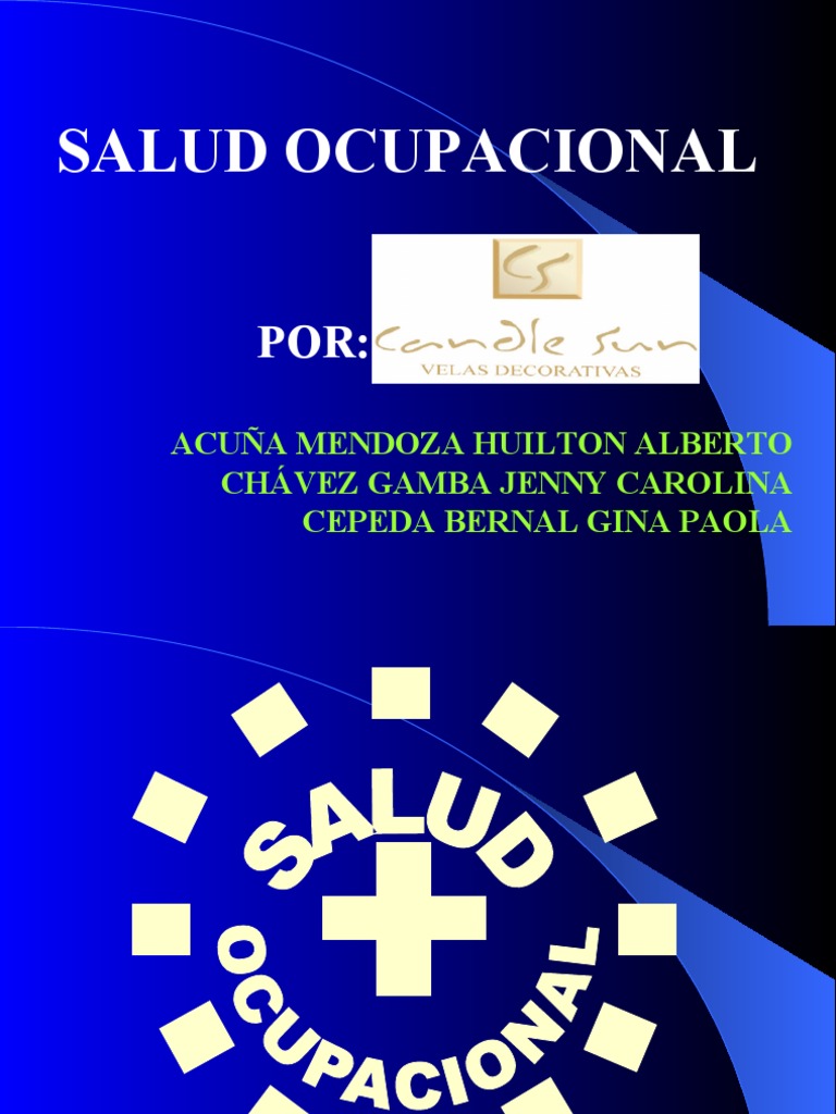 1 3 Saludocupacional | PDF | Seguridad y salud ocupacional | Higiene ...