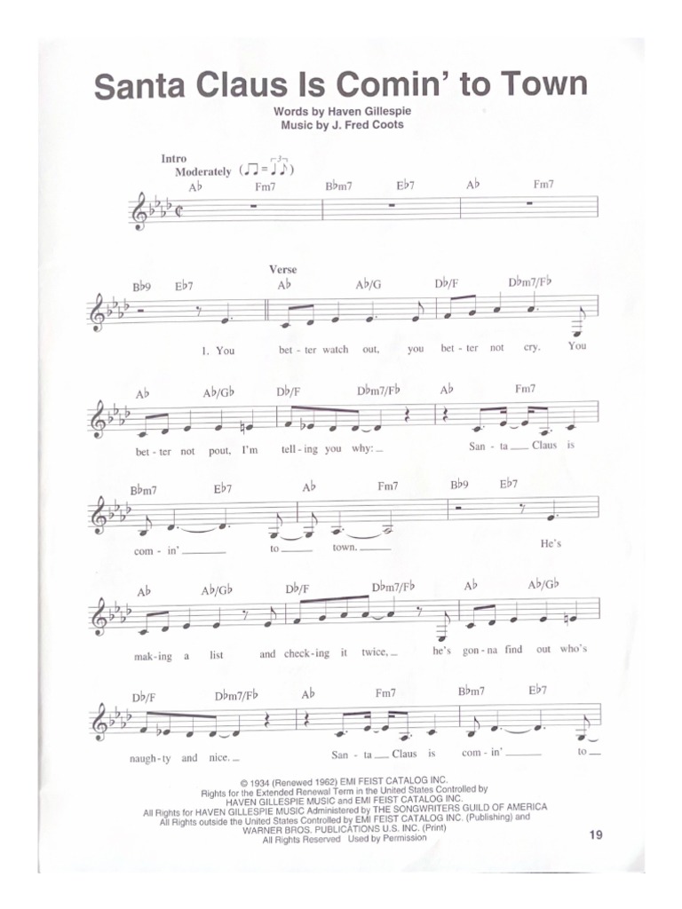 Santa Claus Piano Music | PDF