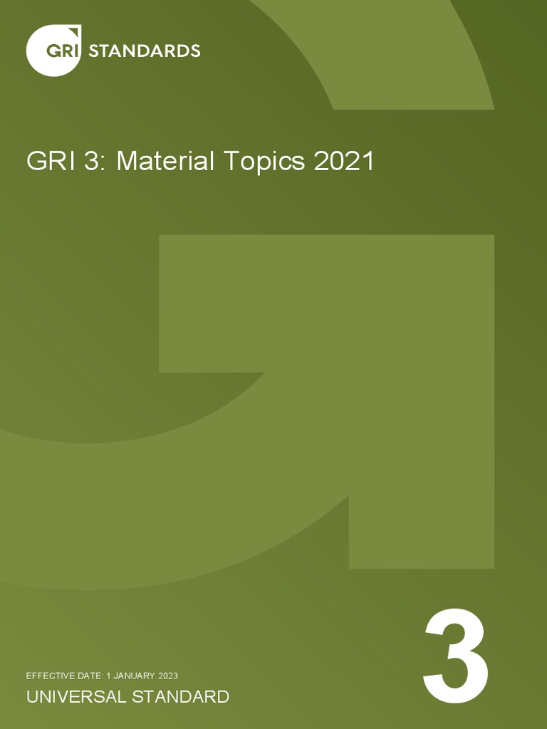 GRI 3 Material Topics 2021 | PDF | Risk | Due Diligence