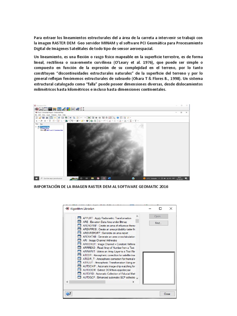 El Software PCI Geomatica para Procesamiento Digital de Imágenes ...