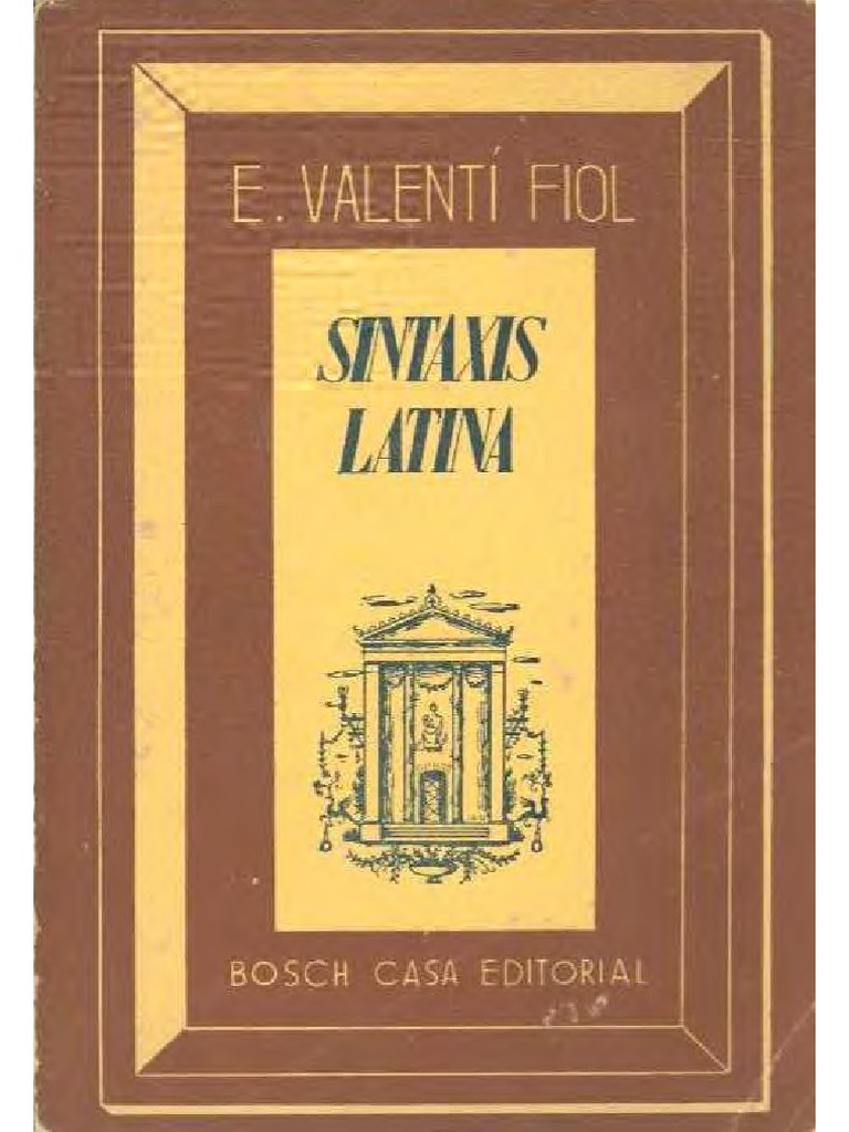 Sintaxis Latina Valentí Fiol | PDF
