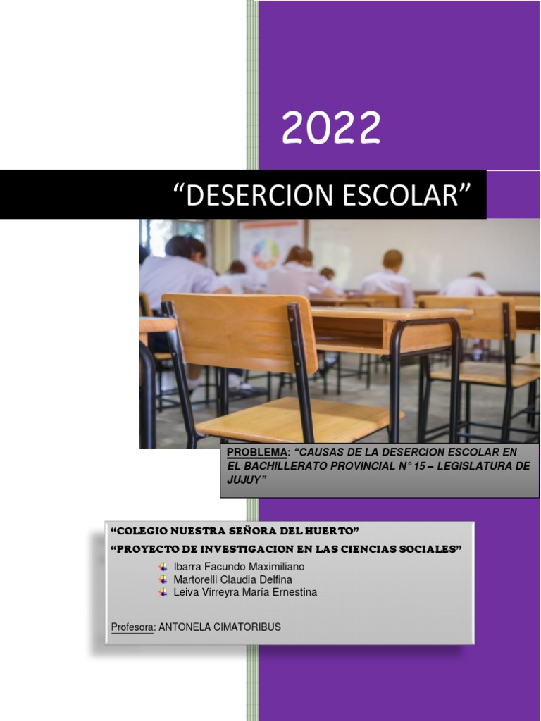 Desercion Escolar | PDF | America latina | Educación primaria