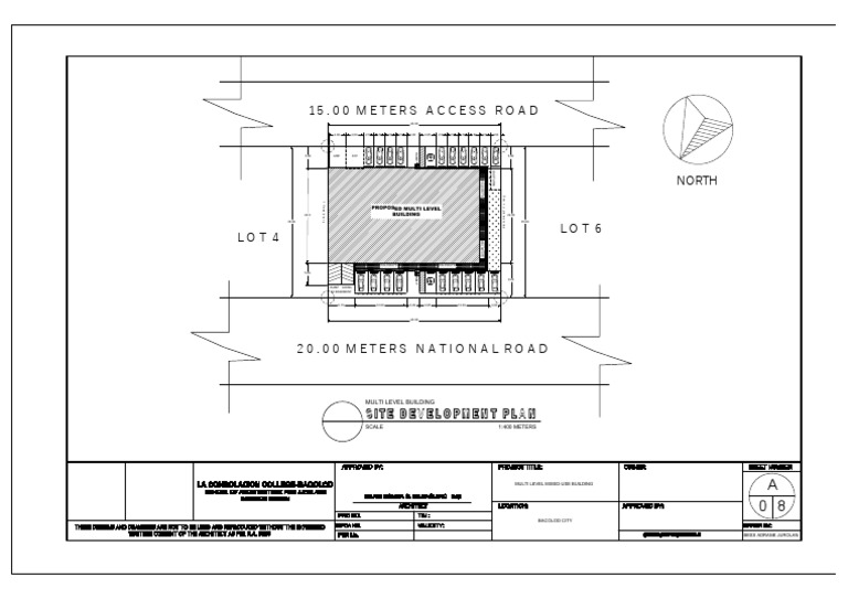 15.00 Meters Access Road: Site Development Plan | PDF