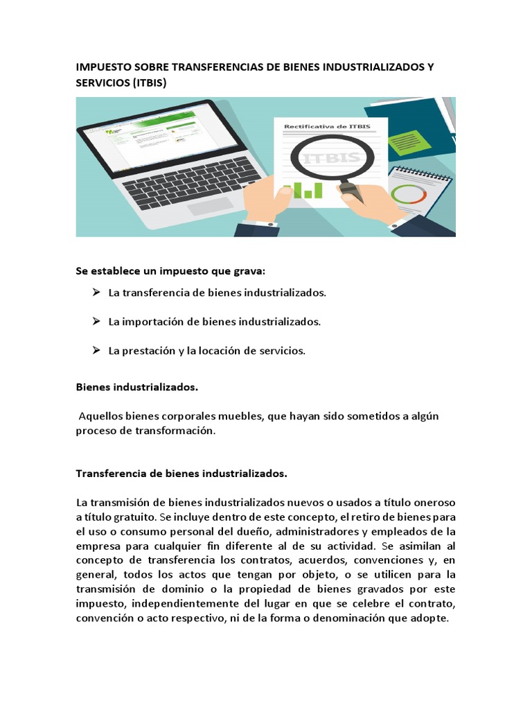 Guía sobre el ITBIS: Impuestos y Exenciones | PDF | Bienes | Impuestos