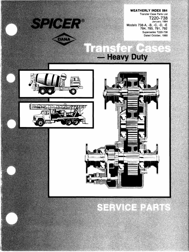 Models - 0, - E: Weatherly Index 084 Transfer Case Parts List | PDF