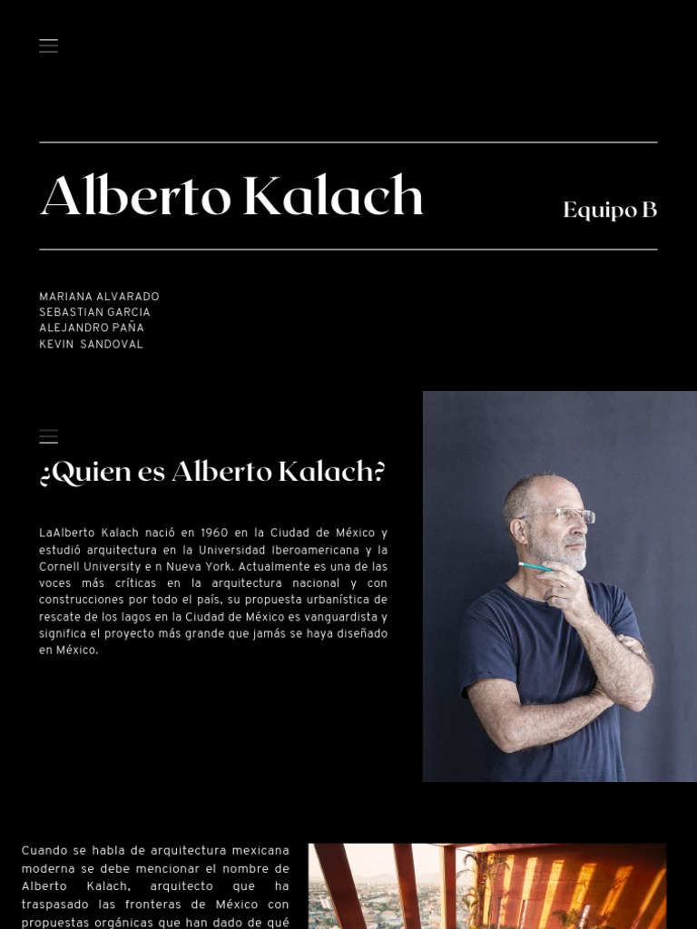 Equipo-B Del Arquitecto y Su Obra - ALBERTO KALACH | PDF | México ...