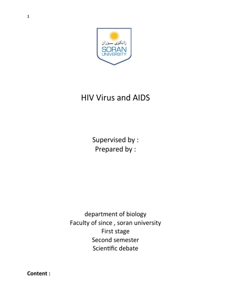 HIV Virus and AIDS: Supervised By: Prepared by | PDF