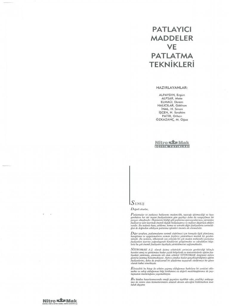 MMG Patlatmalı Kazı Ders Notu | PDF