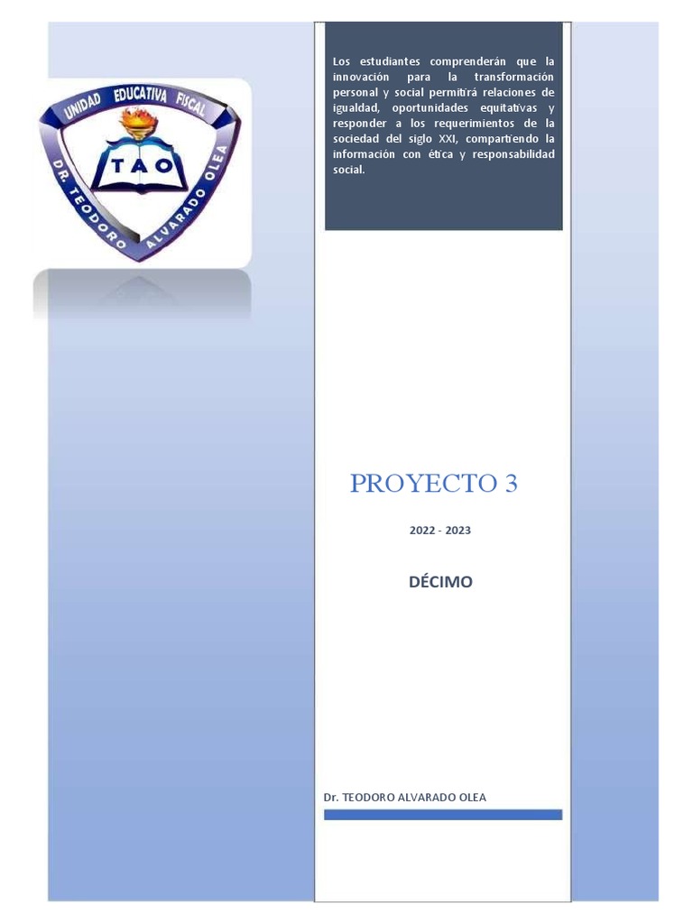 Proyecto #3 Décimo 2022-2023 | PDF | Pendiente | Función (Matemáticas)