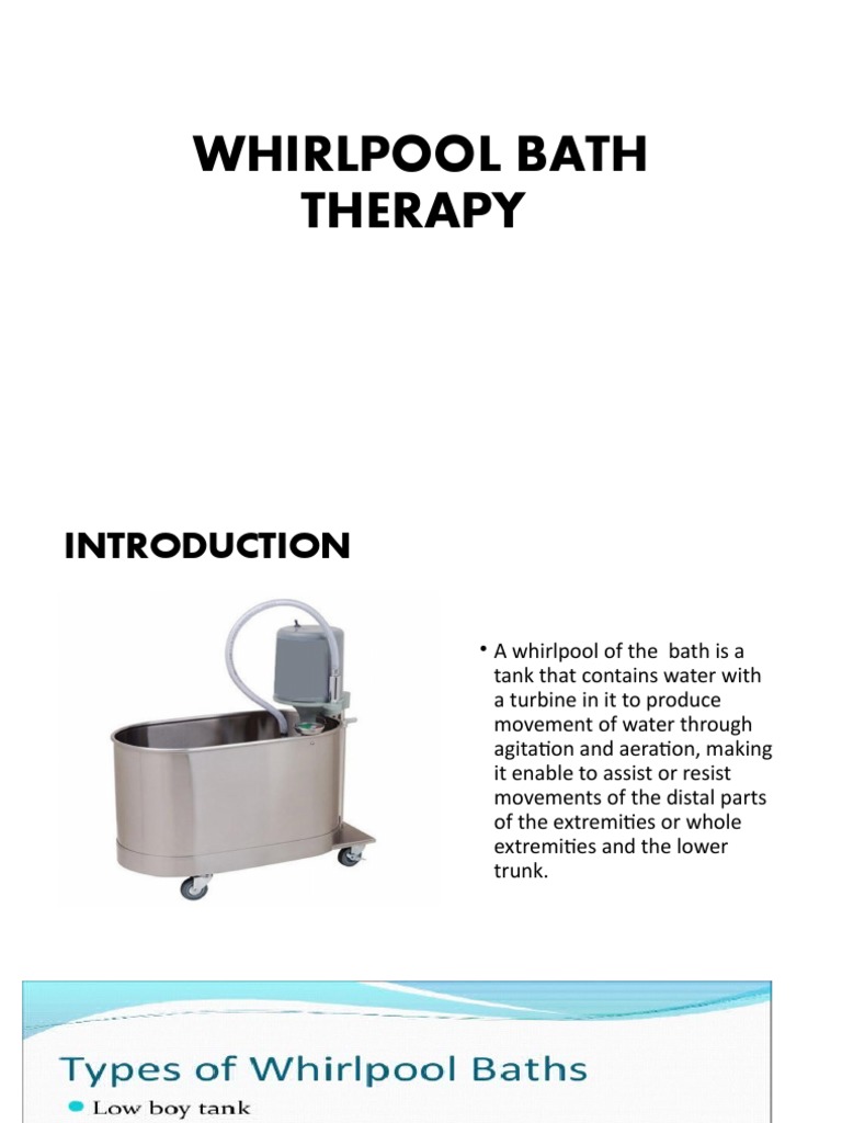 Whirlpool Bath Therapy | PDF | Wound | Health Sciences
