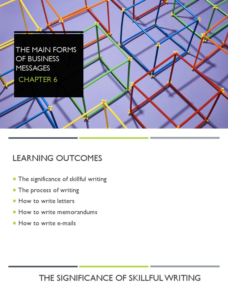 Chapter 6 - Main Forms of Business Messages | PDF | Memorandum ...