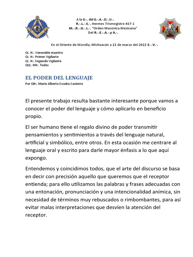 El Poder Del Lenguaje | PDF | Conocimiento | Verdad
