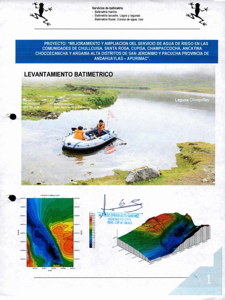 Batimetria Laguna Chinquillay PROYECTO PARCCO CHINQUILLAY | PDF | lago | Agua