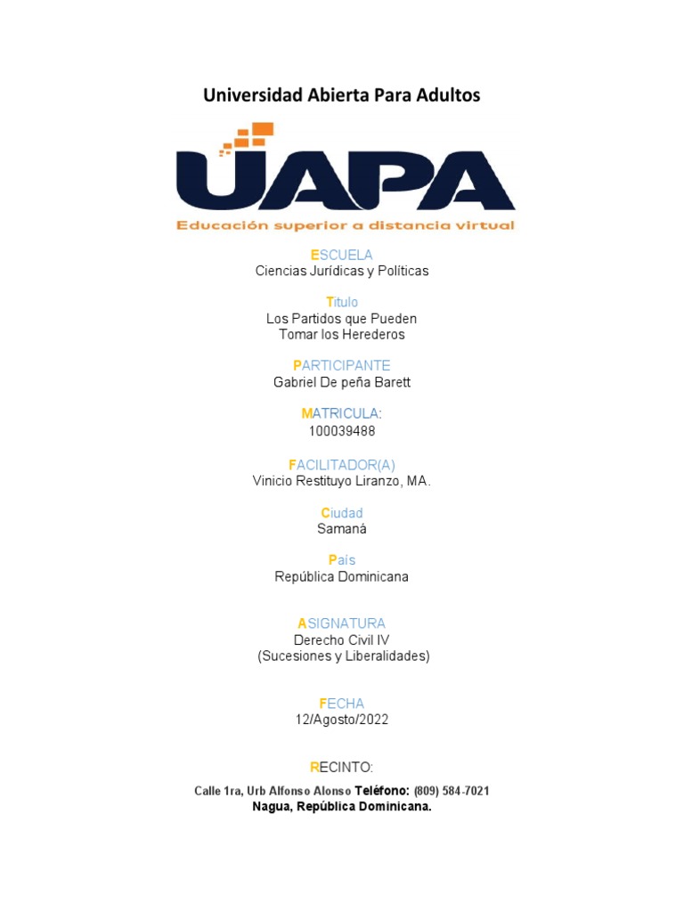 Tarea III | PDF | Herencia | Justicia Tarea III | PDF | Herencia | Justicia