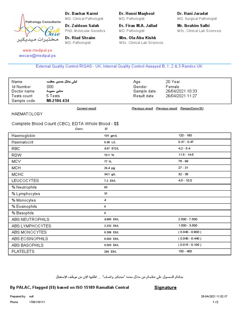 Result Sheet | PDF | Luteinizing Hormone | White Blood Cell