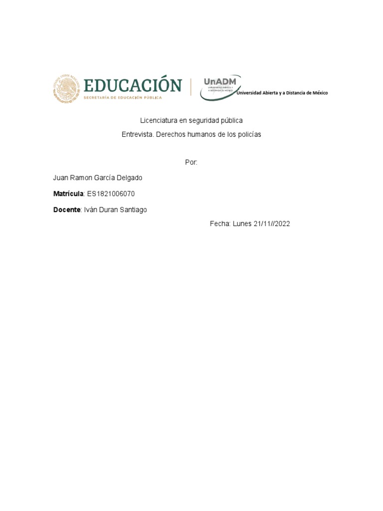 SPPC U3 A2 Jugd | PDF | Policía | Derechos humanos