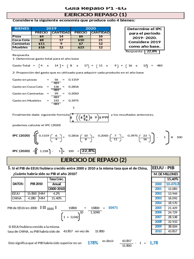 Guía Repaso P1 - EG (Resuelta) - Tagged | PDF