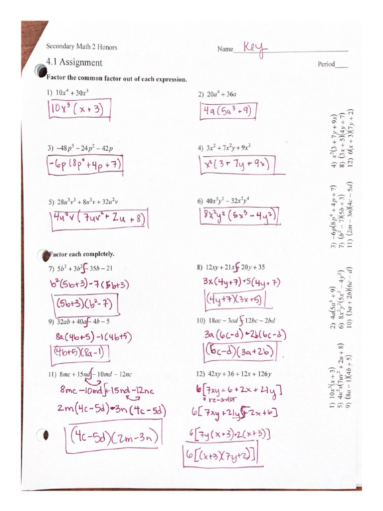 4.1 Assignment Key NS | PDF