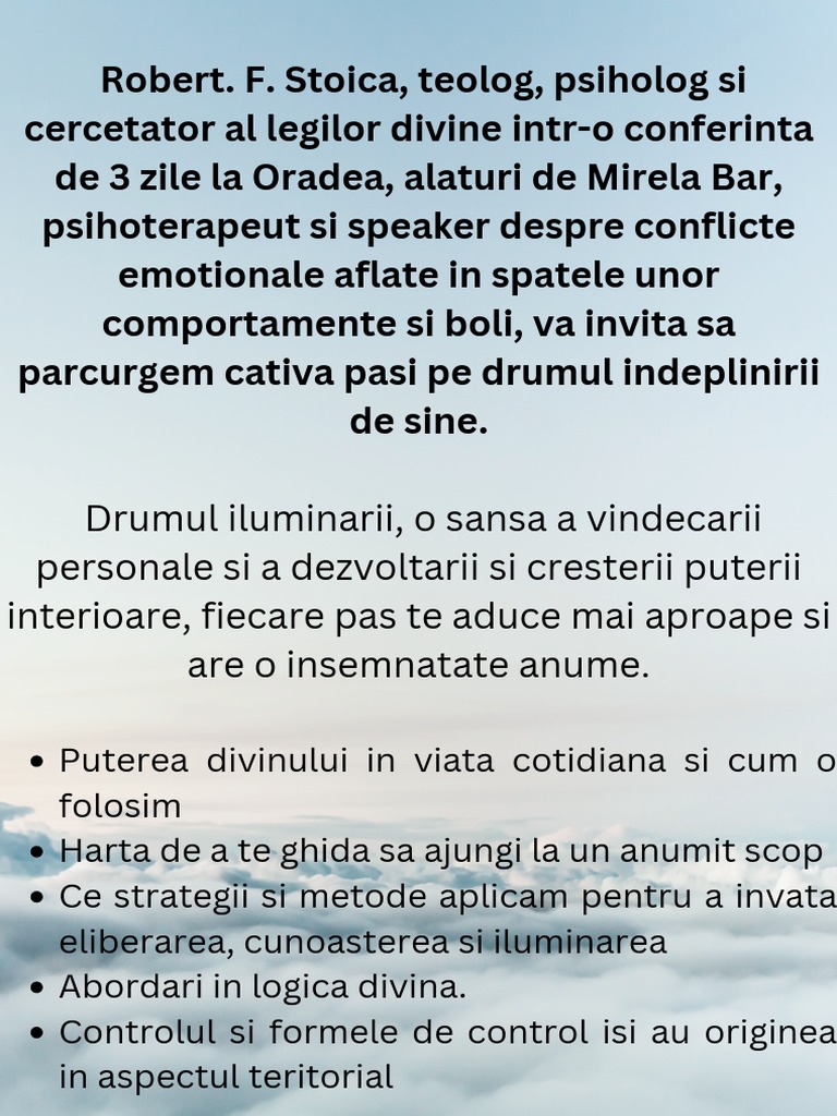Robert. F. Stoica, Teolog, Psiholog Si | PDF