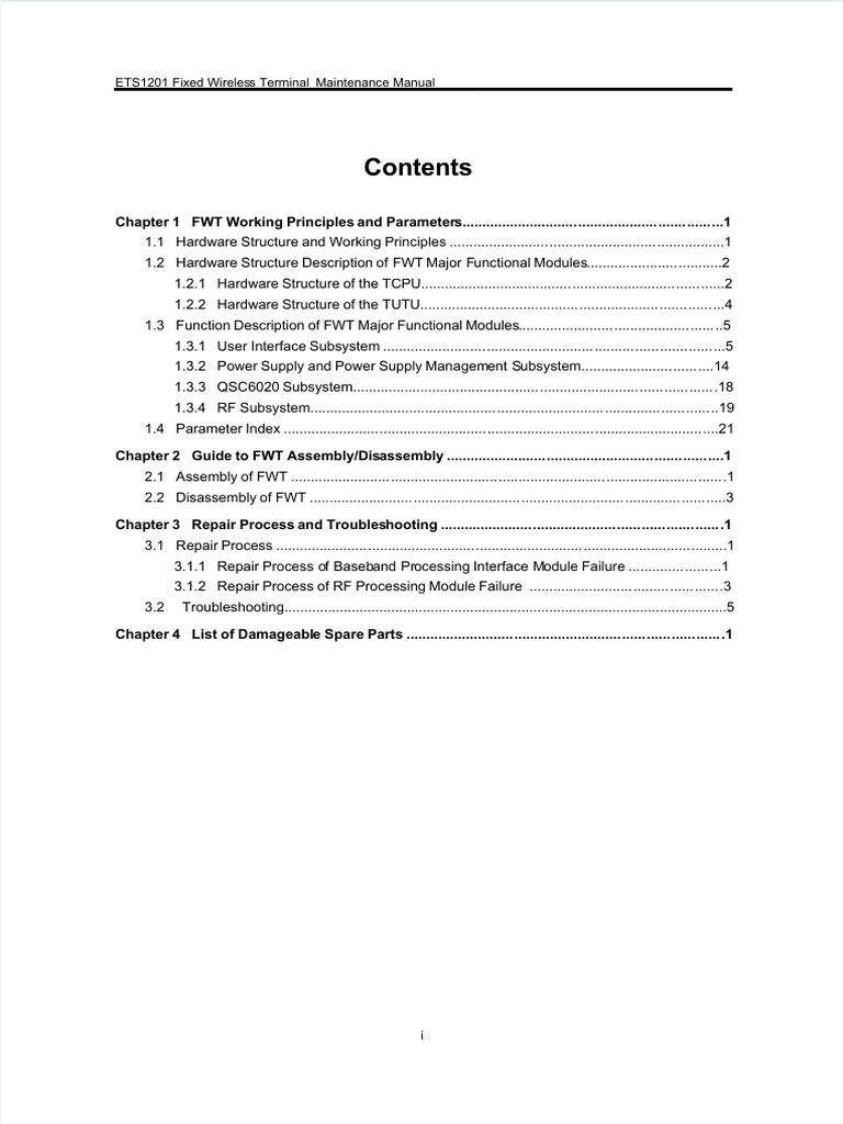 ETS1201 Fixed Wireless Terminal Manual | PDF