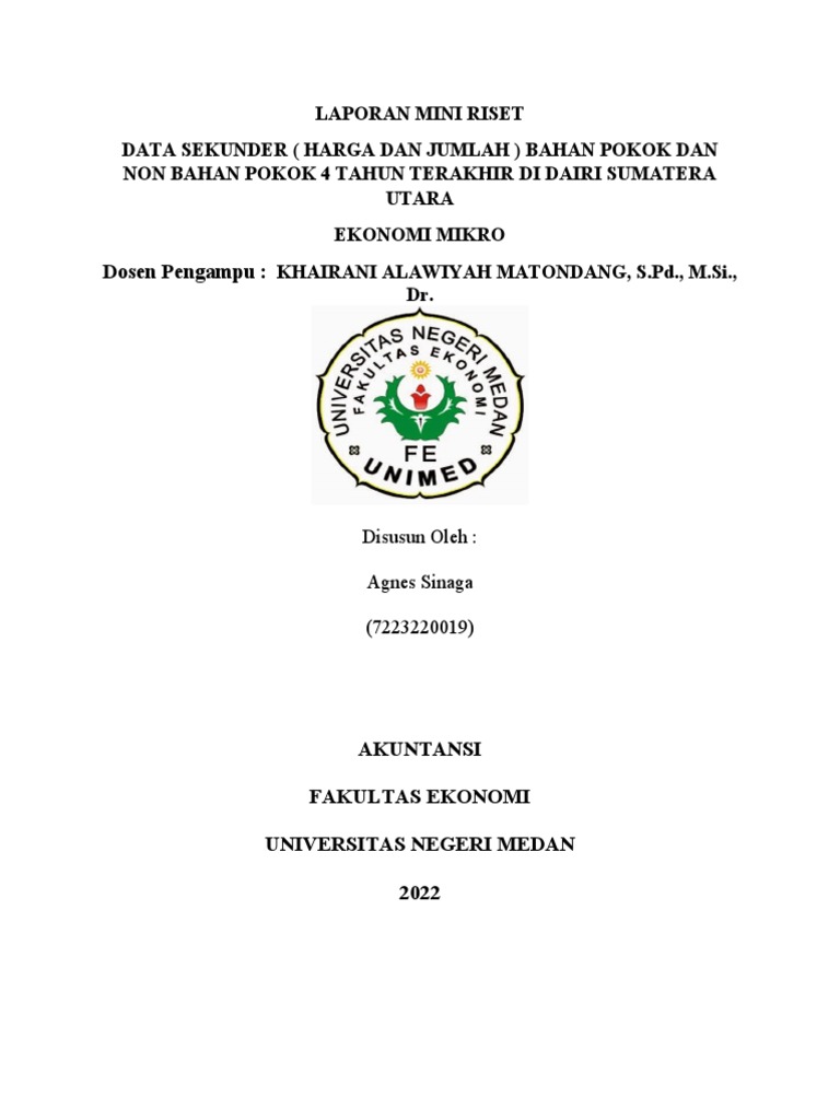 Laporan Mini Riset Ekonomi Mikro | PDF