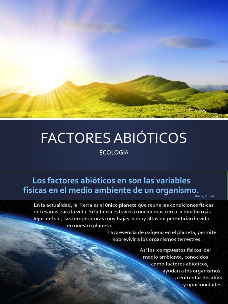 14.1 Clase Ecologia - Factores Abióticos 202151 | PDF | Agua | Plantas