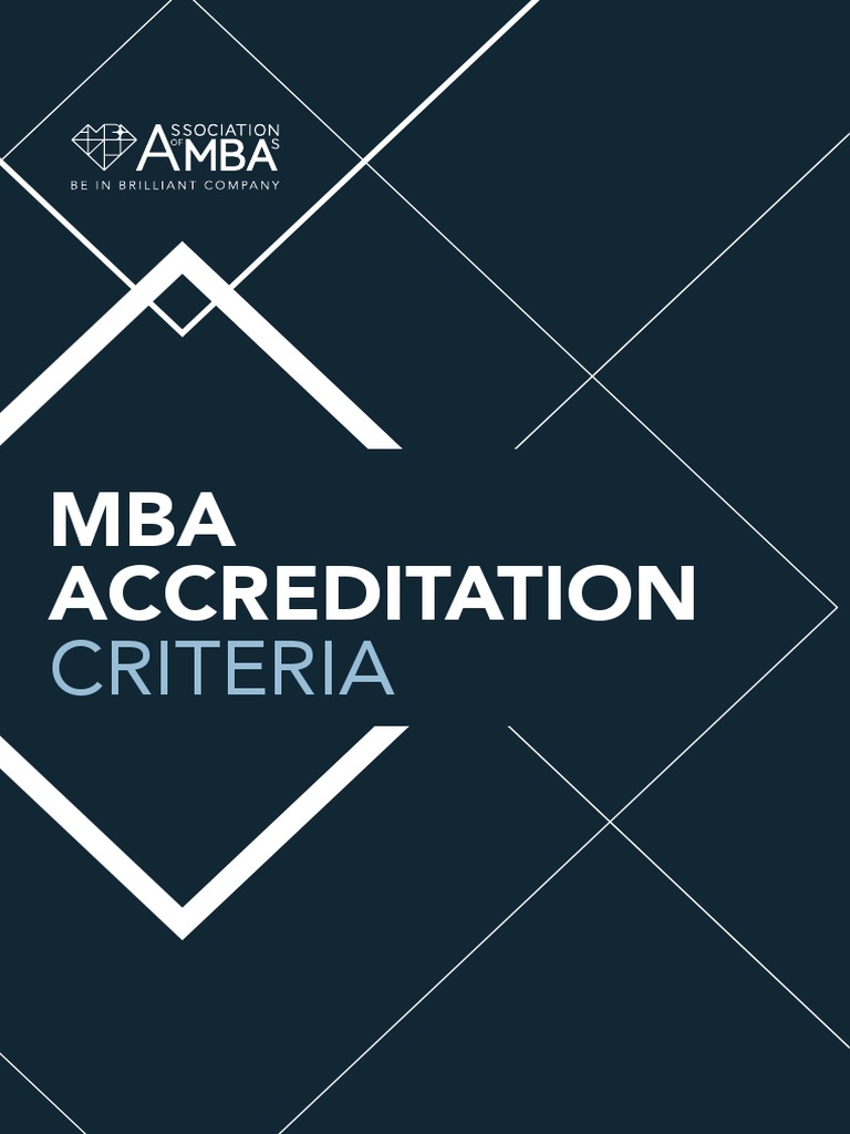 AMBA MBA Accreditation Criteria Guide | PDF | Career & Growth | Business