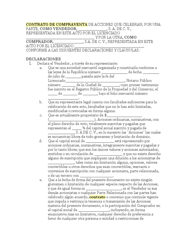 Contrato de Compraventa | PDF