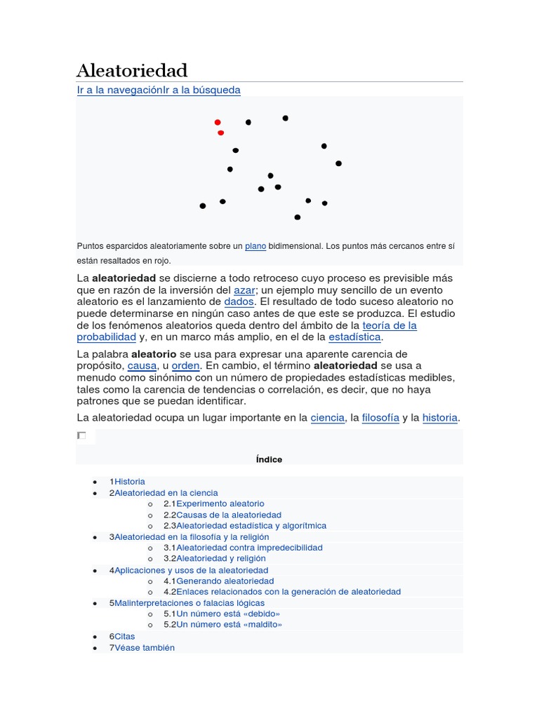 La Aleatoriedad | PDF | Aleatoriedad | Probabilidad