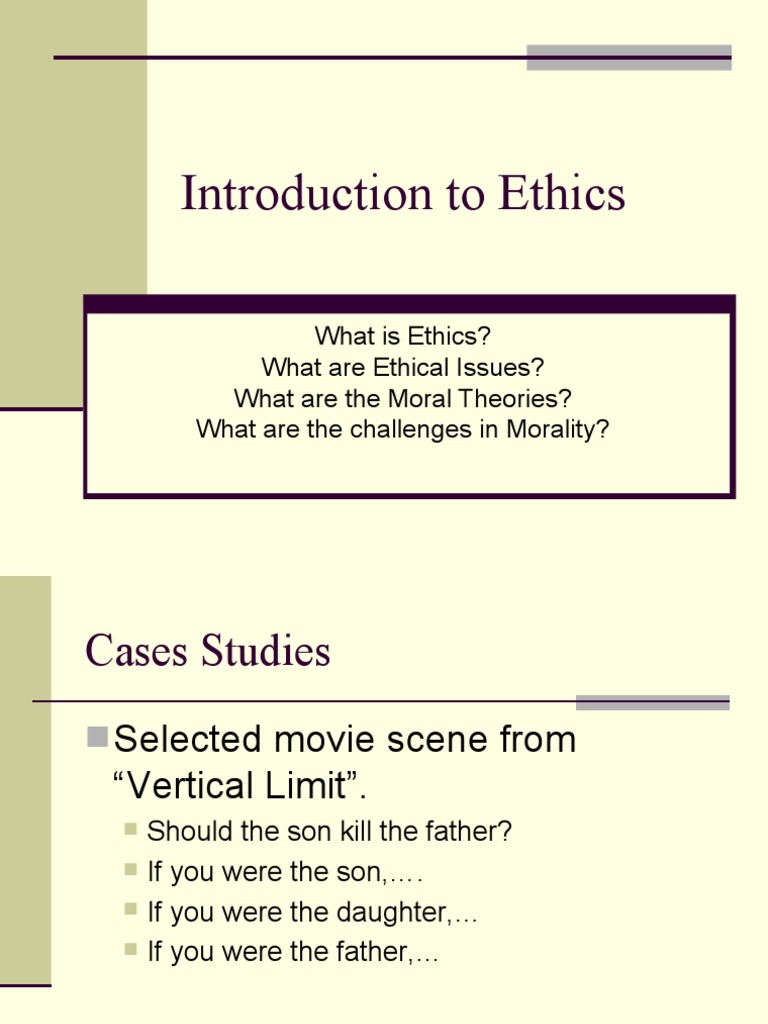 Introduction To Ethics 1 | PDF | Morality | Virtue Ethics