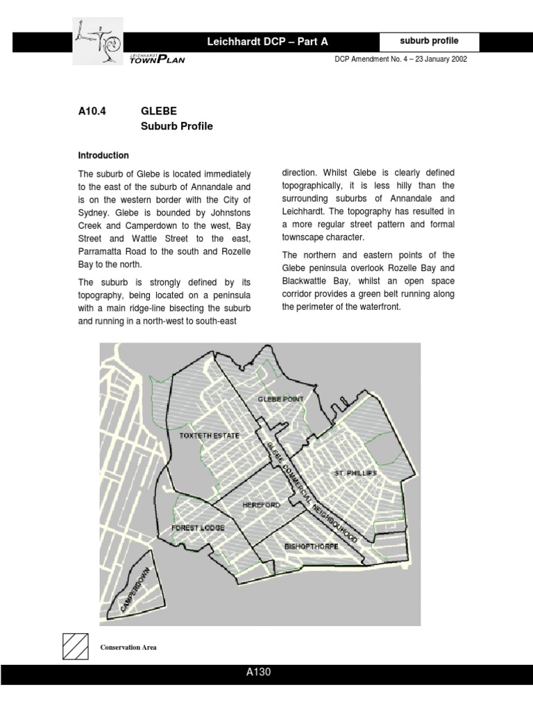 Glebe: A Historical Suburb Profile | PDF | Environmental Design | Land ...