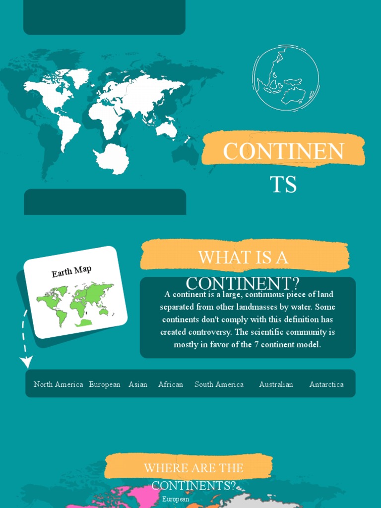 Continents Presentation Africa America Asia Europe Antarctica Australia ...