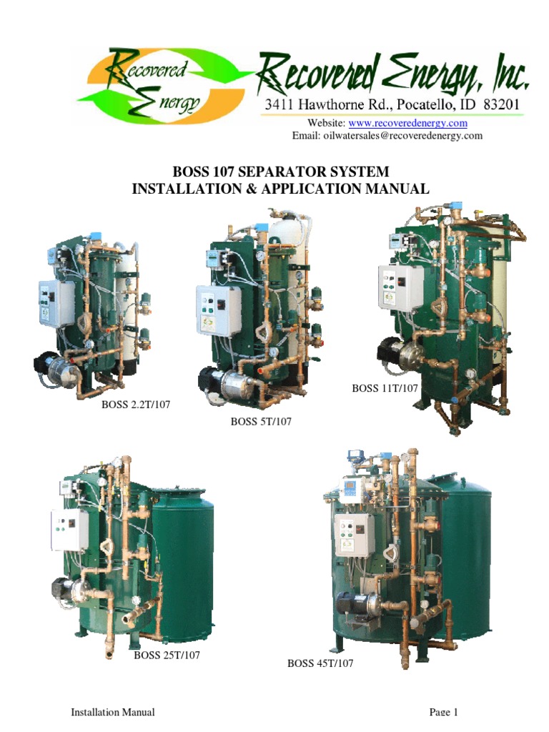 BOSS Separator System Installation Guide | PDF