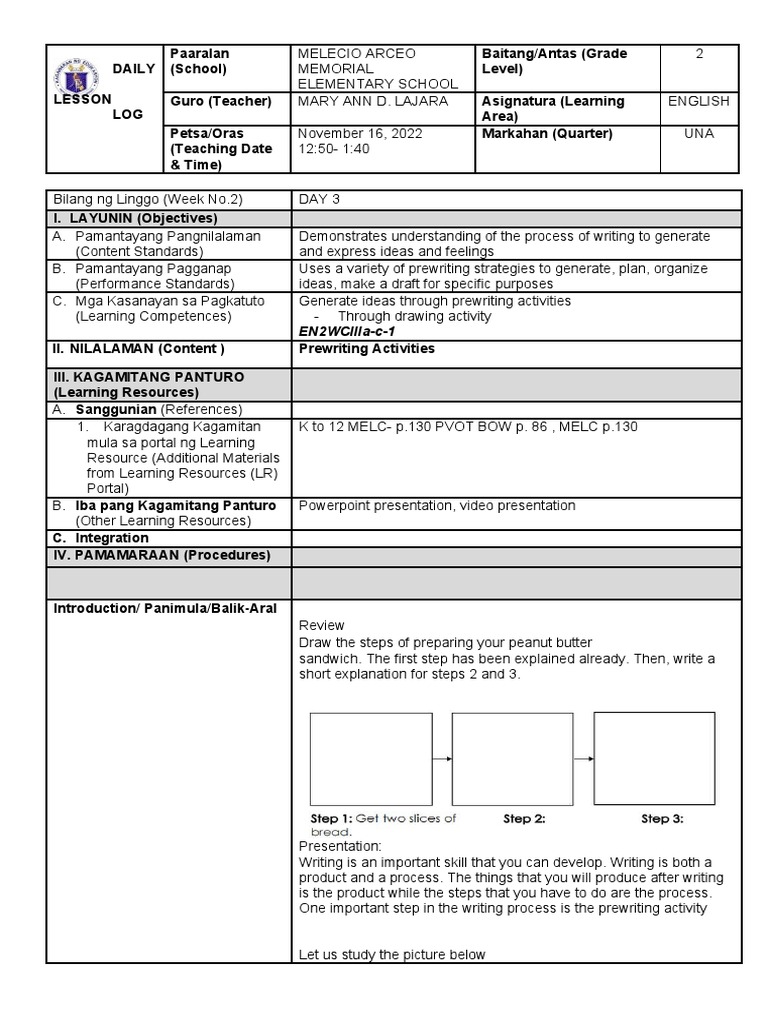 English Week 2 Day 1 Pdf Cognitive Science Behavior Modification 