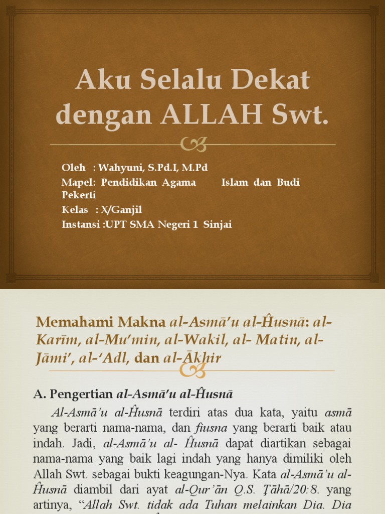 Aku Selalu Dekat Dengan Allah Swt Pdf 