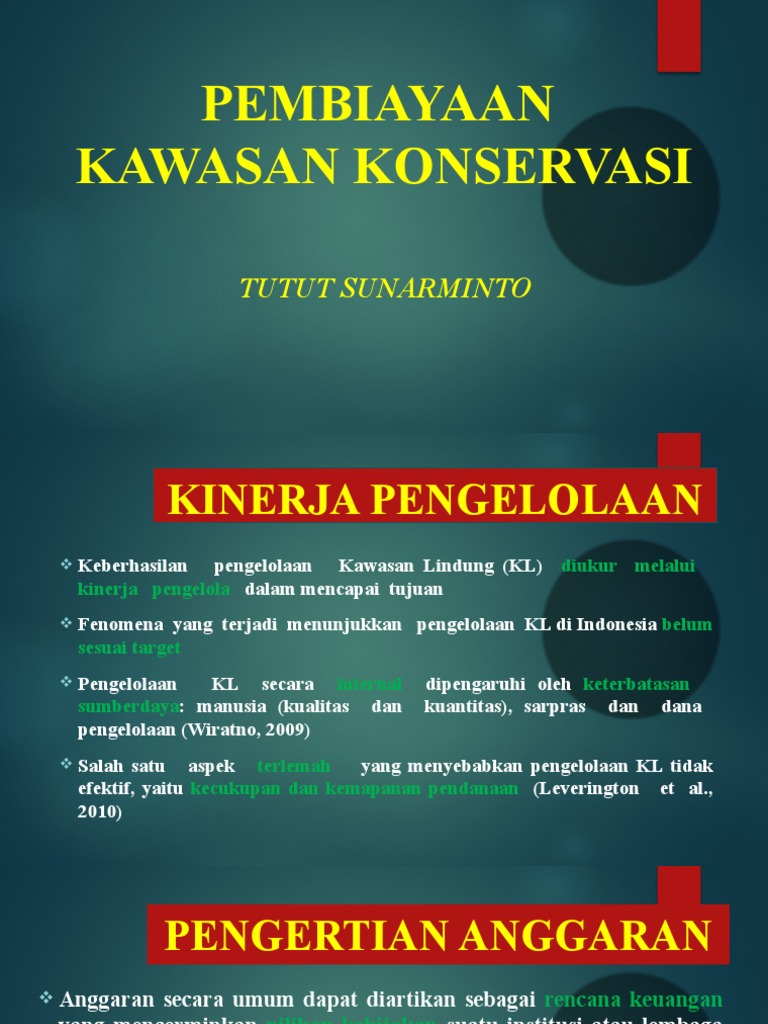 Pembiayaan Kawasan Dilindungi MKK TS-Rev 151121 | PDF | Sains & Matematika