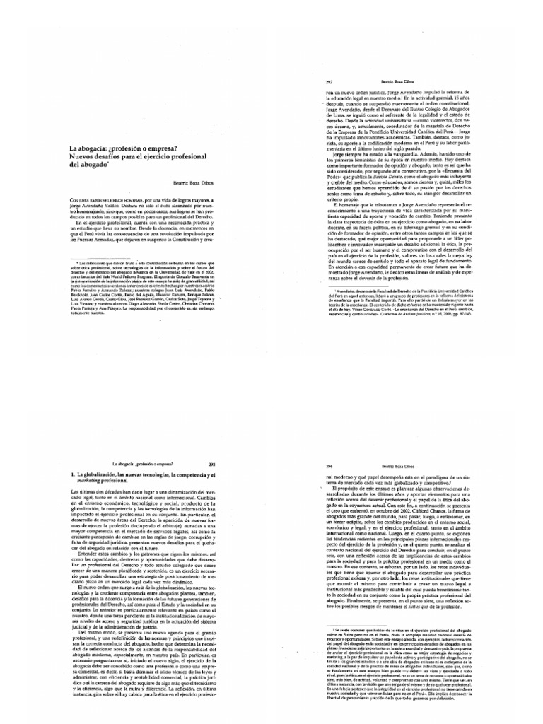 Texto - B.Boza Abogacía Profesión o Empresa | PDF