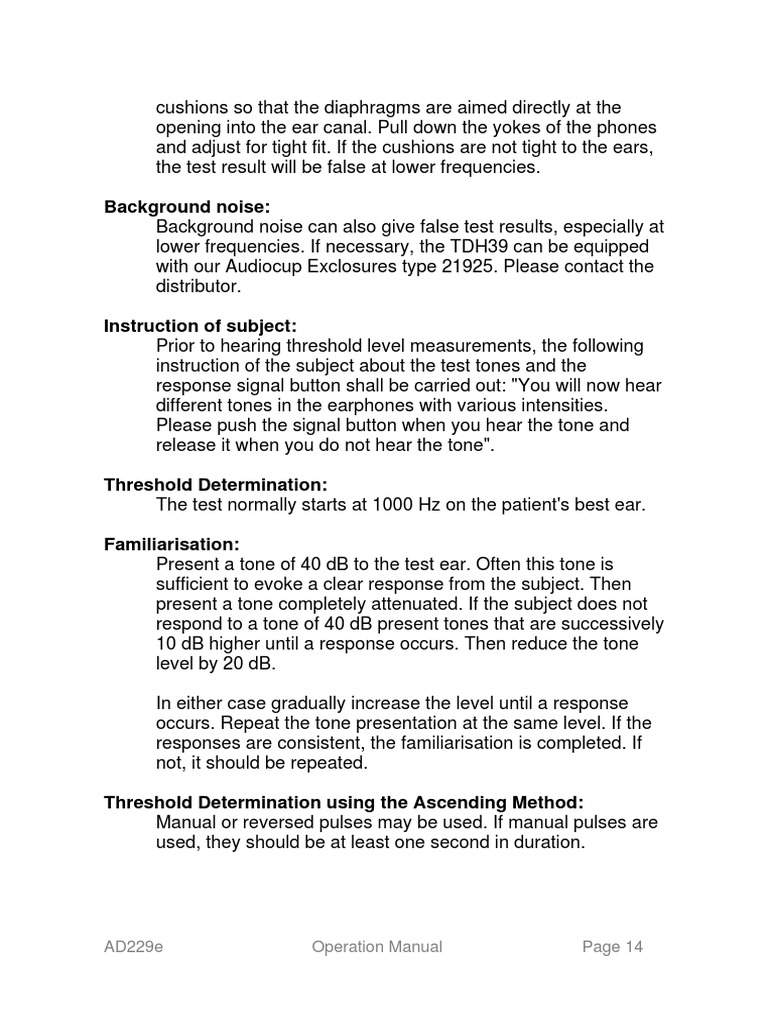AD229e Operation Manual P4 | PDF | Headphones | Ear