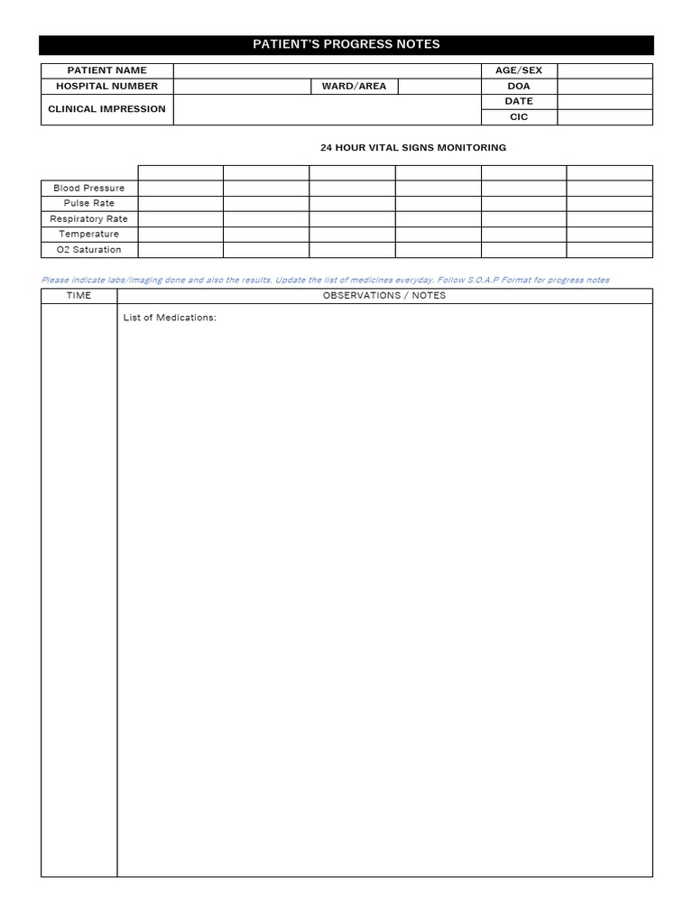 Progress Notes | PDF
