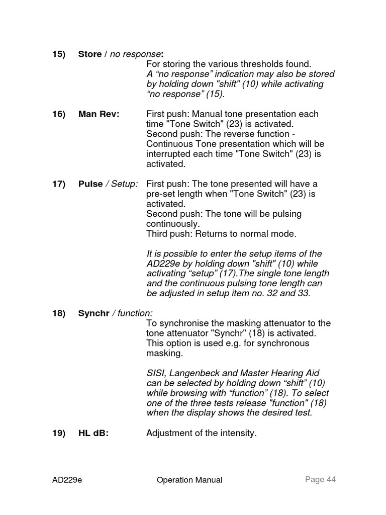 AD229e Operation Manual P11 | PDF | Microphone | Hearing Aid