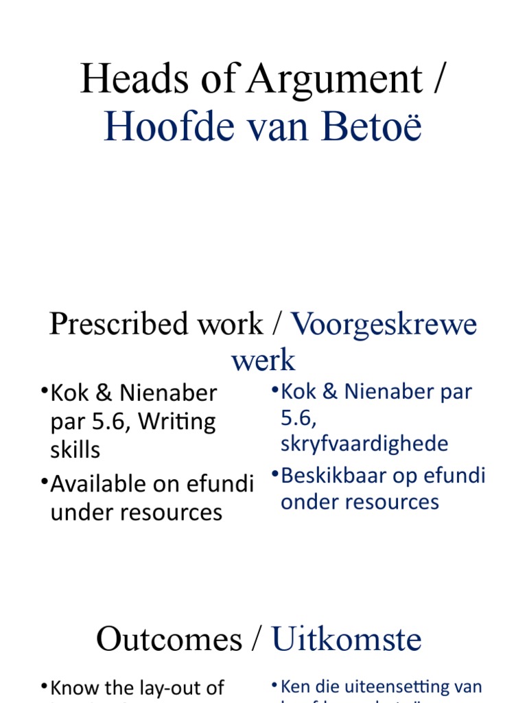 Heads of Argument | PDF